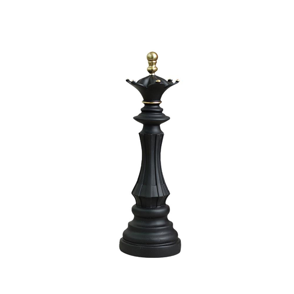 COCEQUC Large Chess Statue, King Queen Knight Resin Sculpture Ornament ...