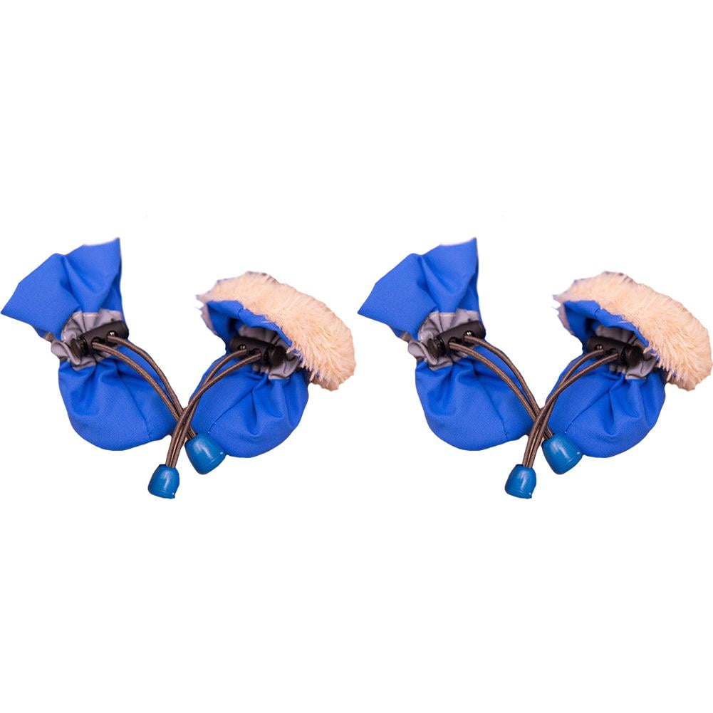 COCEQUC No. 2 blue cotton shoes (J)$Pet dog soft-soled rain boots shoes ...