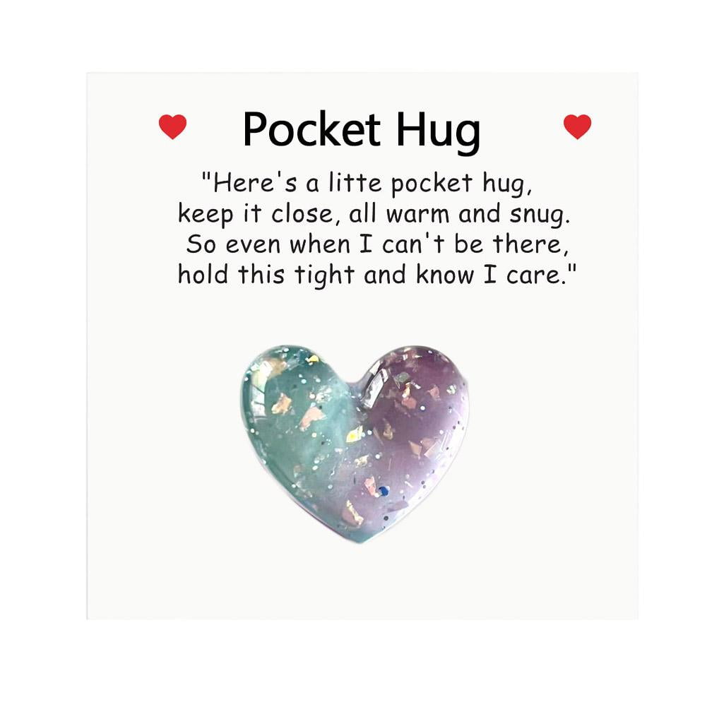 COCEQUC Pocket Hug Heart Token Greeting Card Keepsake For Colleague ...