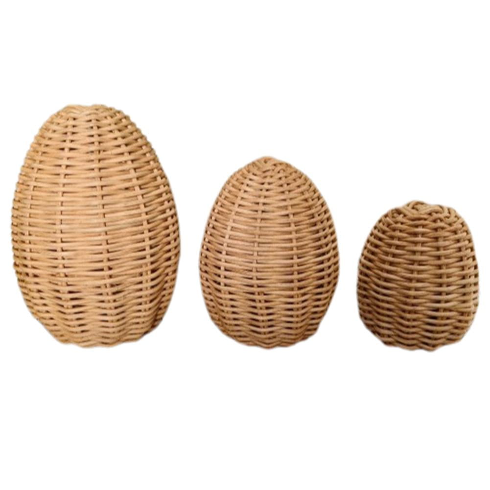 COCEQUC Rattan Effect Resin Easter Bunny Decor - Spring Table Rabbit ...