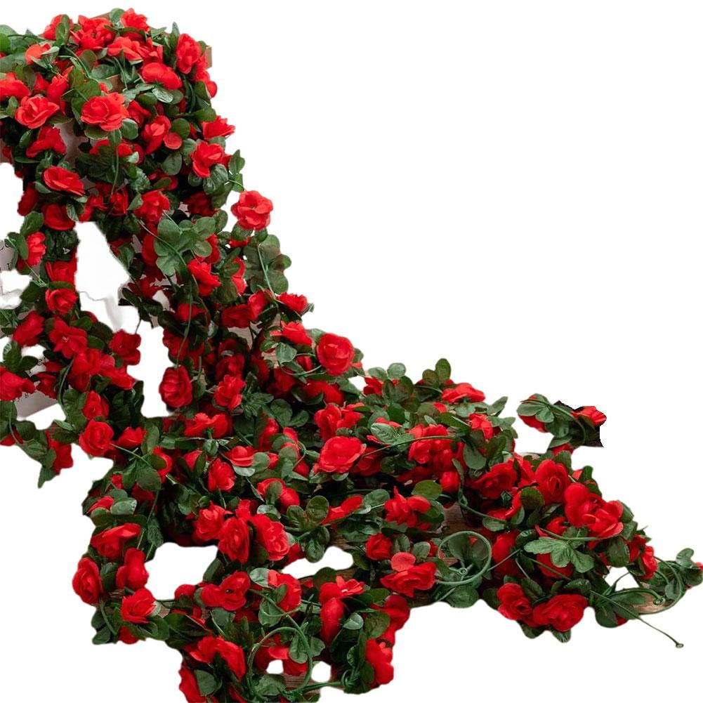 COCEQUC Spring red (C) $Simulation flower rose vine home air ...