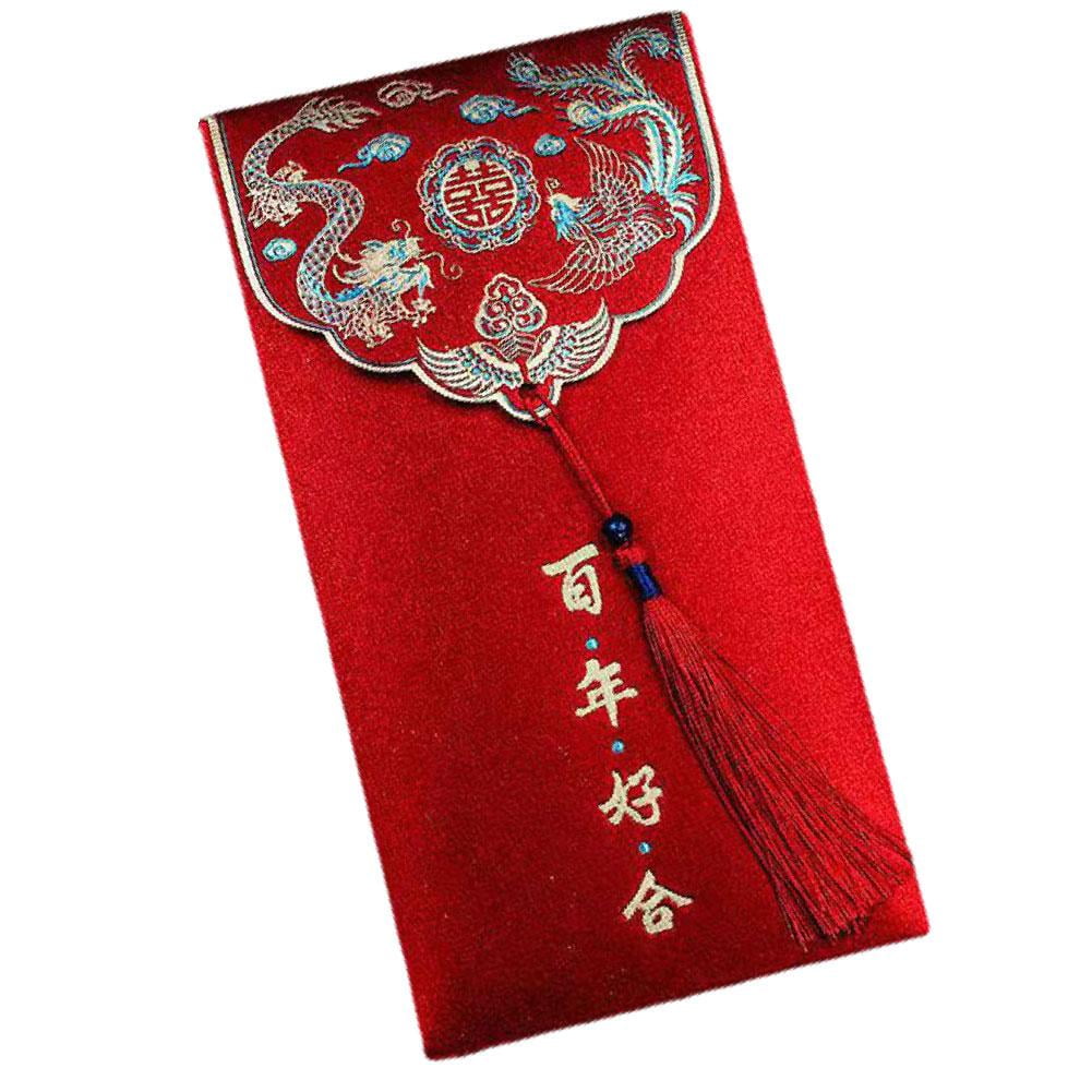 COCEQUC Wedding Red Envelope Creative Fringe Hong Bao Red Packet ...