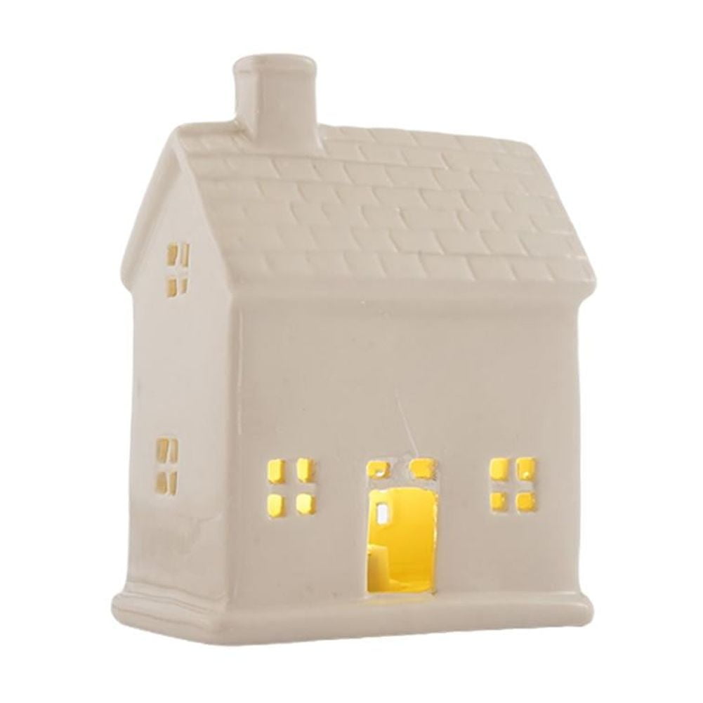 COCEQUC White Ceramic LED House | Christmas Village Light Up House ...