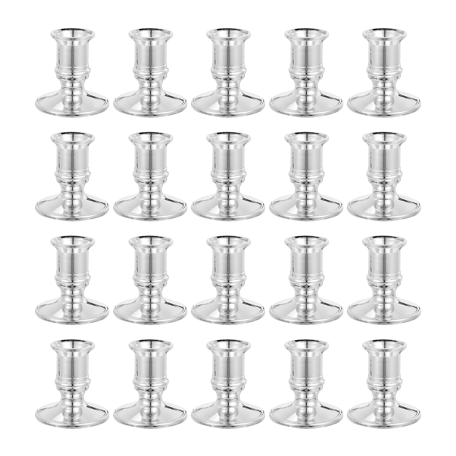 COCHLOUS 20Pcs Plastic Modern Traditional Dinner Candlesticks Pillar ...