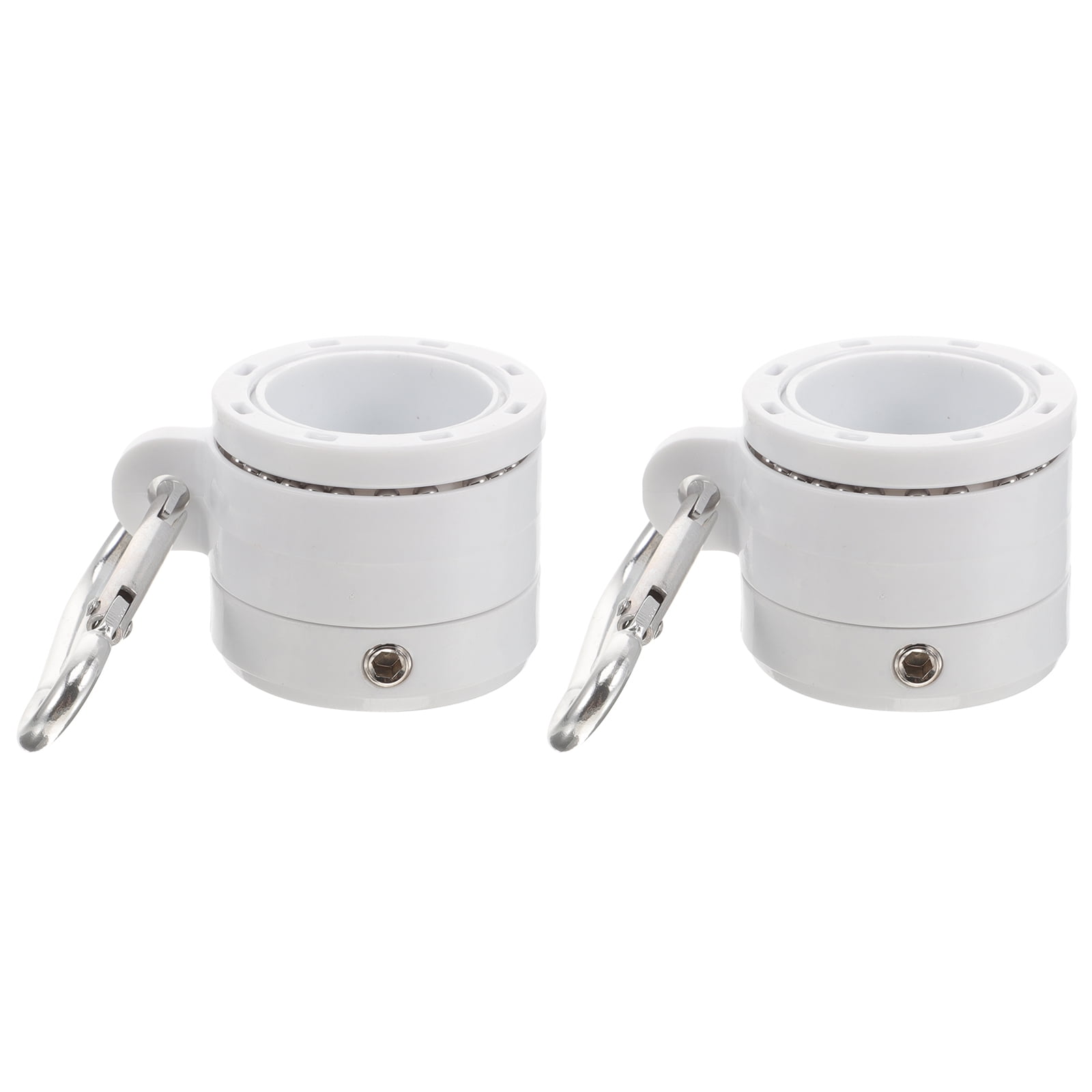 GOOHOCHY Flagpole Fixing Ring Flag Pole Rings White 1 Set 2x1.5in ...