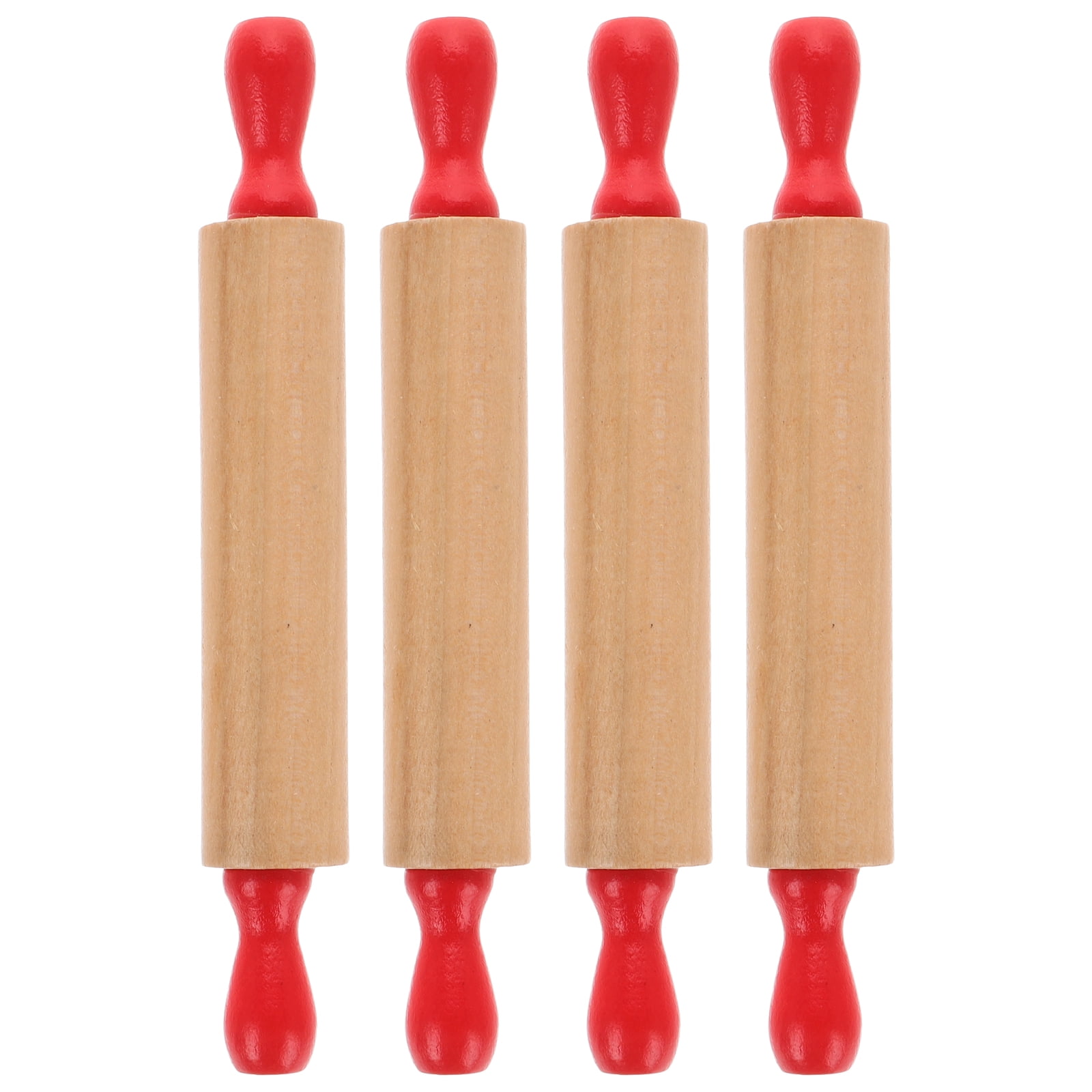 COCHLOUS 4pcs Kids Pretend Kitchen Toy Mini Rolling Pins for Baking ...