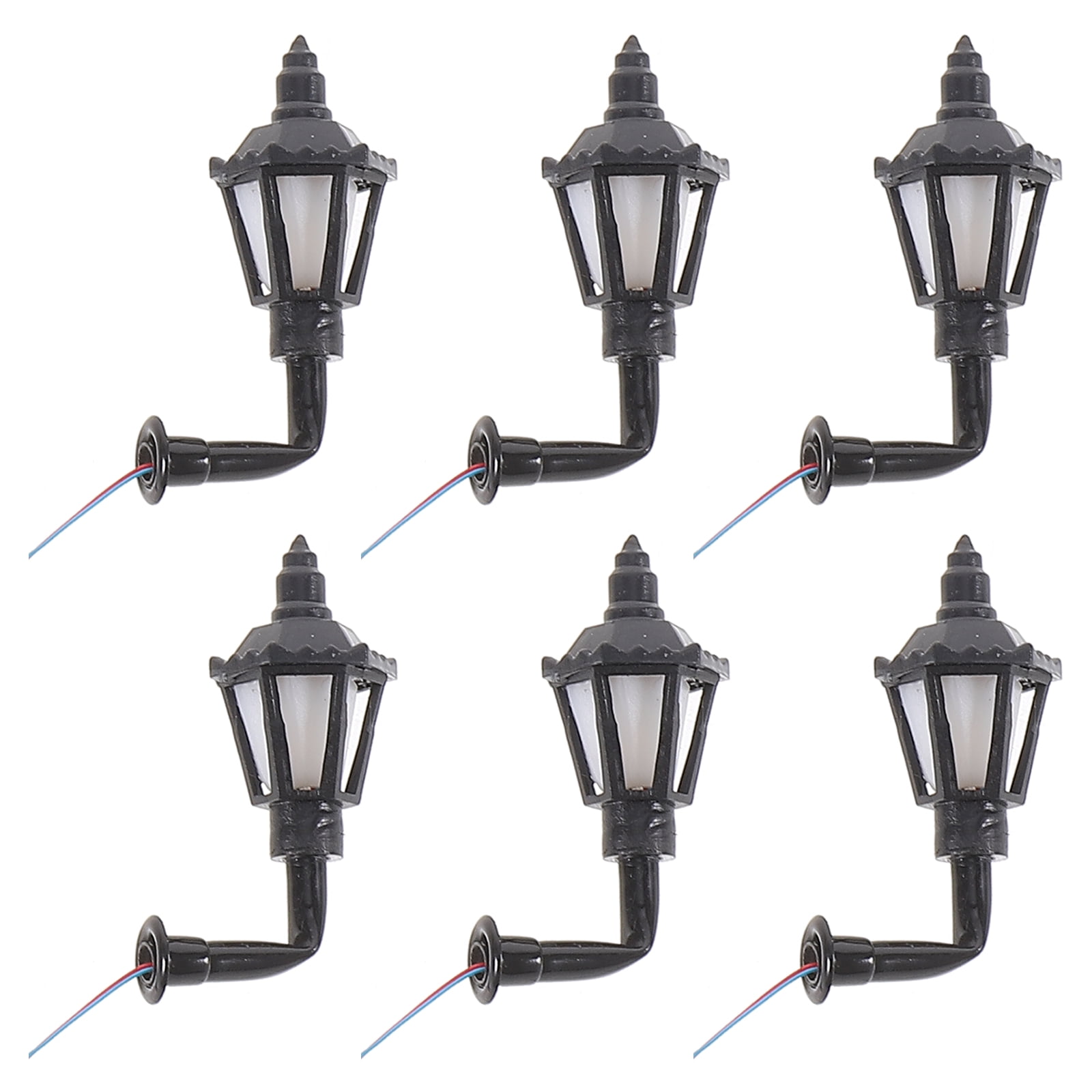 COCHLOUS 6pcs Mini Street Light Model Train Lamp Post Outdoor Fairy ...