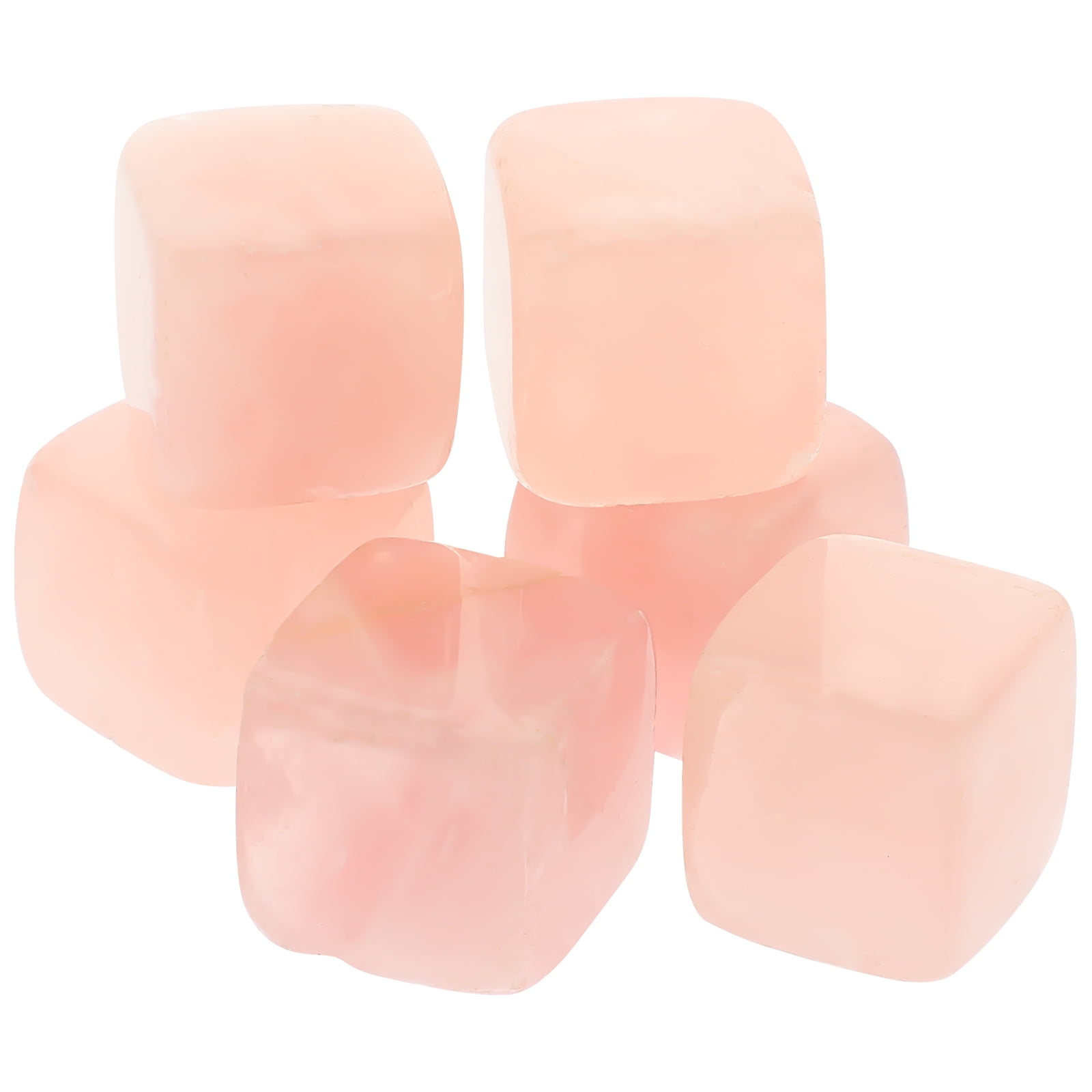 COCHLOUS Rose Quartz Whiskey Stones - 6pcs Chilling Ice Cubes for ...