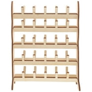 New brothread Wooden Thread Rack - 60 Spools Cone Stand for Organizing ...