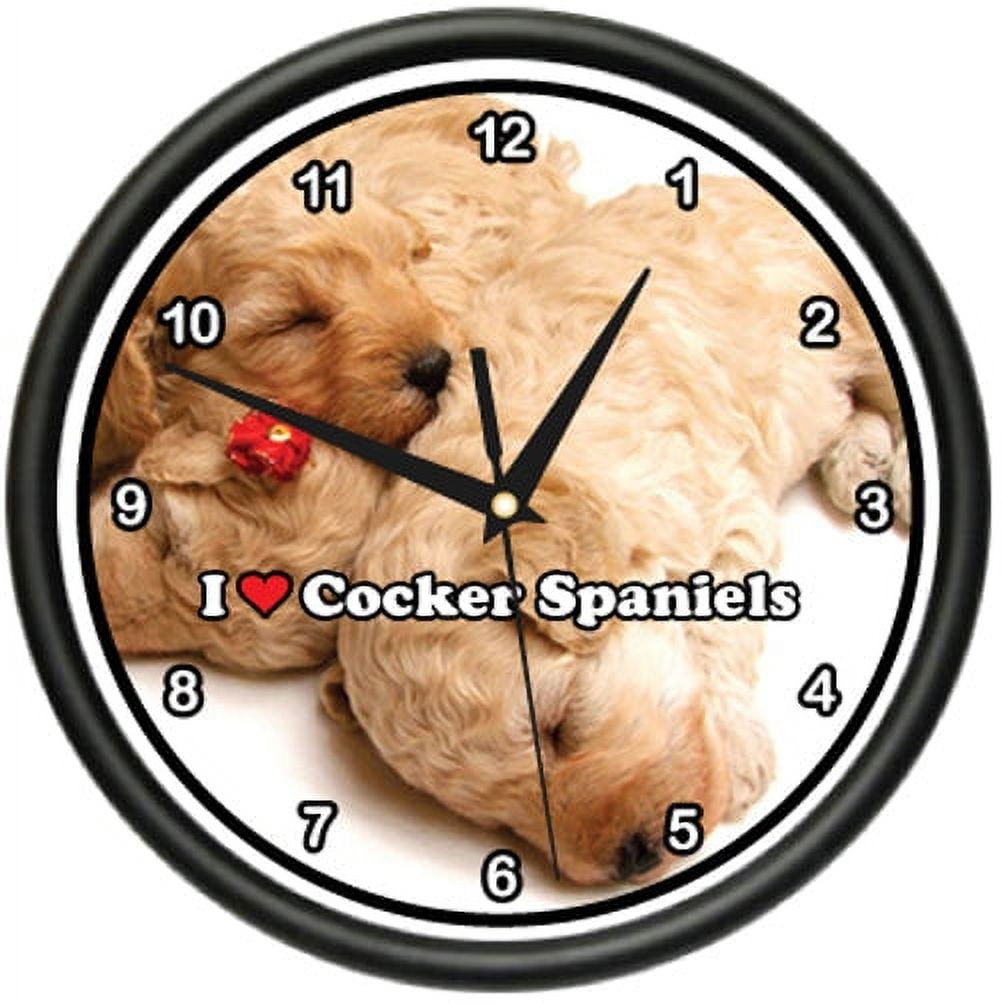 COCKER SPANIEL Wall Clock dog puppy puppies breeder - Walmart.com