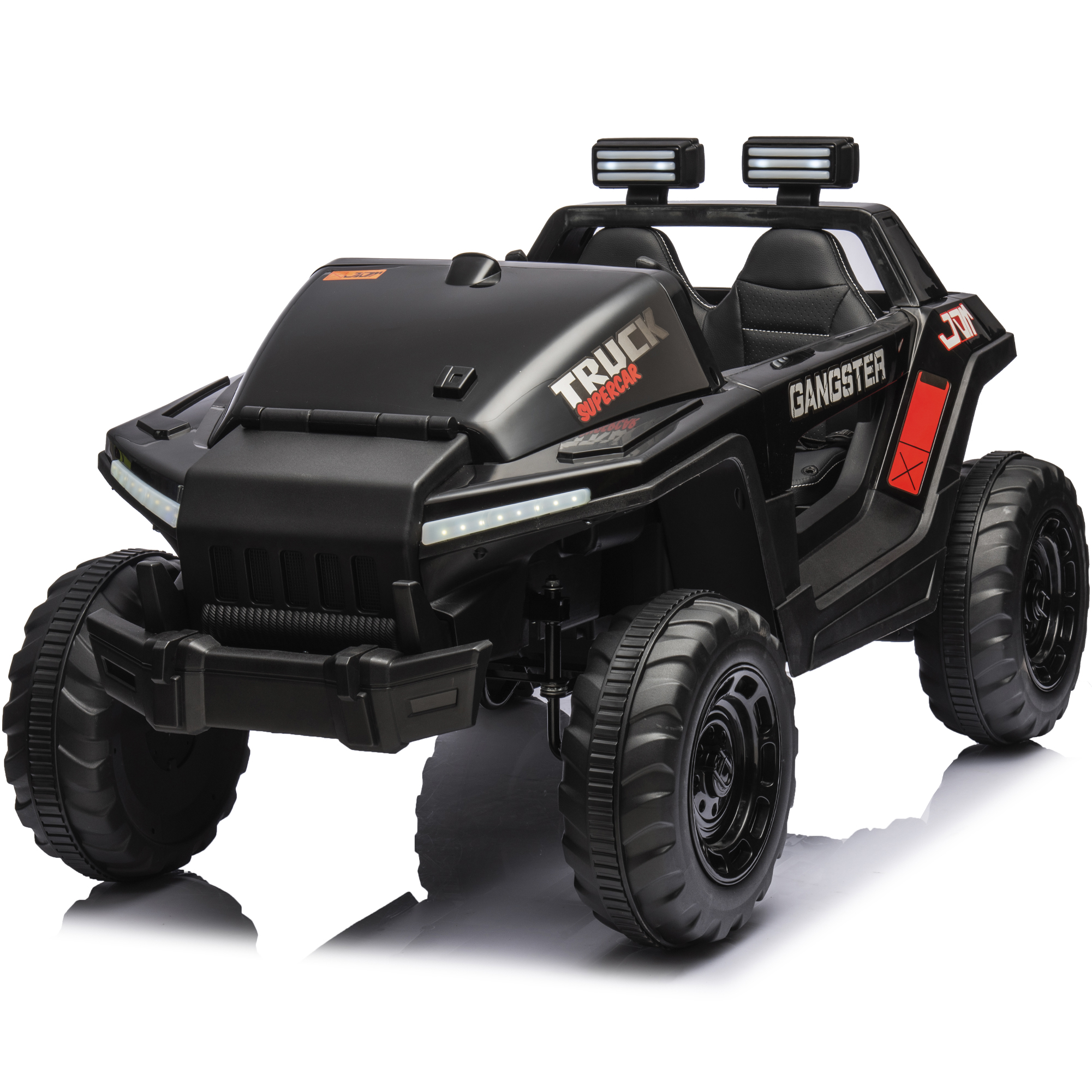 COCLUB 24V Powered Ride on Cars Electric Vehicle Big Truck with Remote Control, LED Lights, 200W ...