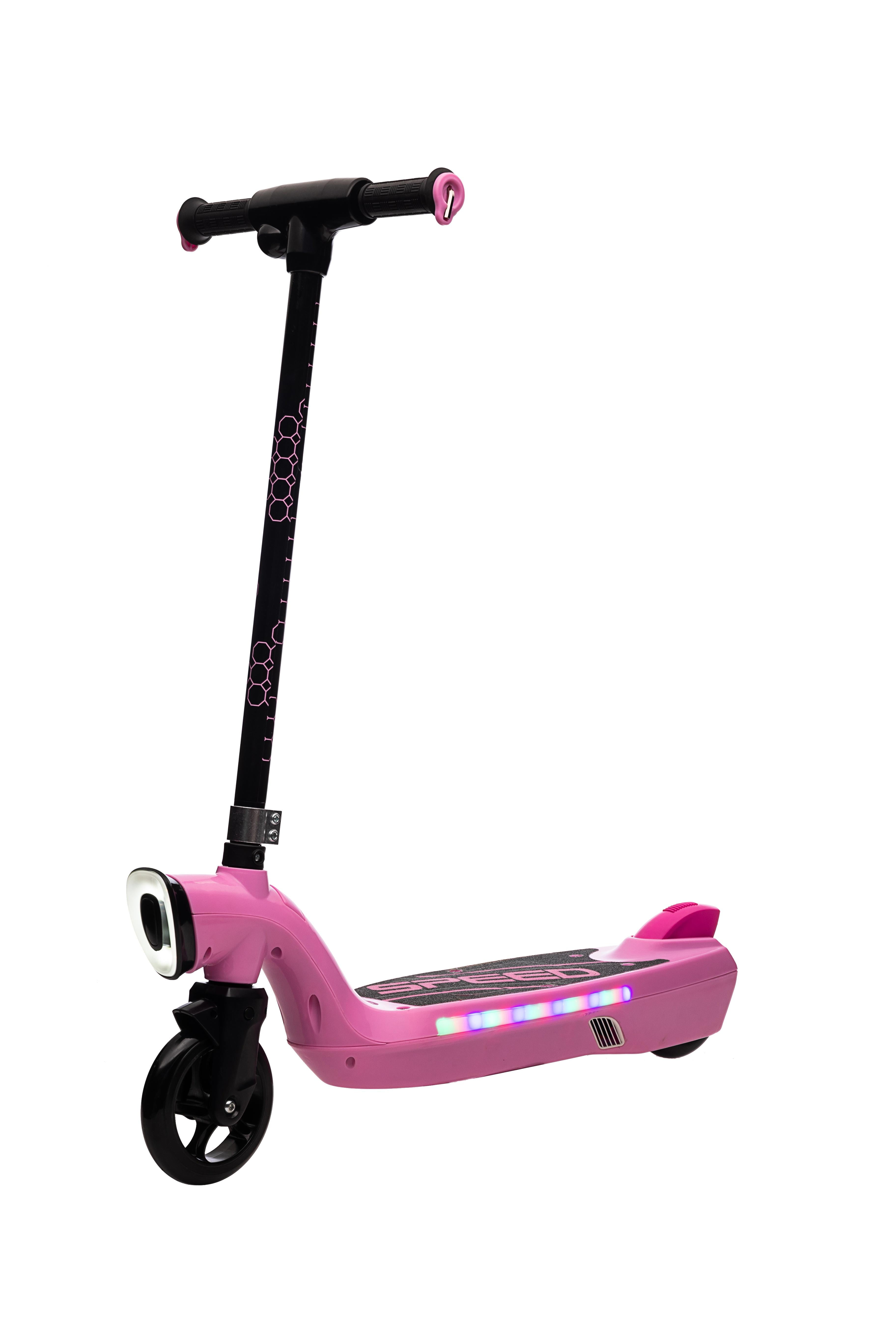 COCLUB Children's Electric Scooter, 12V Powered Ride for Kids 6-14, LED ...