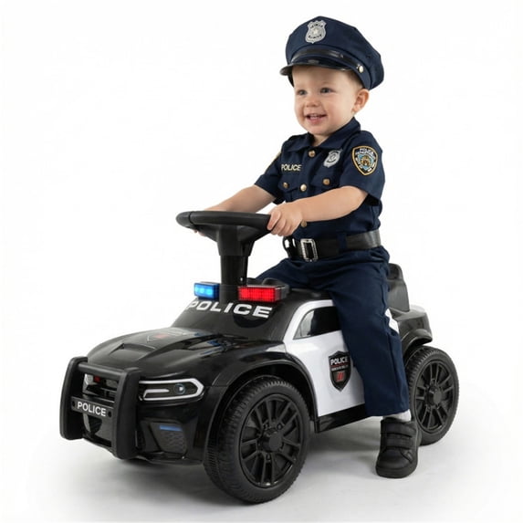 COCLUB Push Car for Toddler, Ride On Police Car with Siren, Music ...