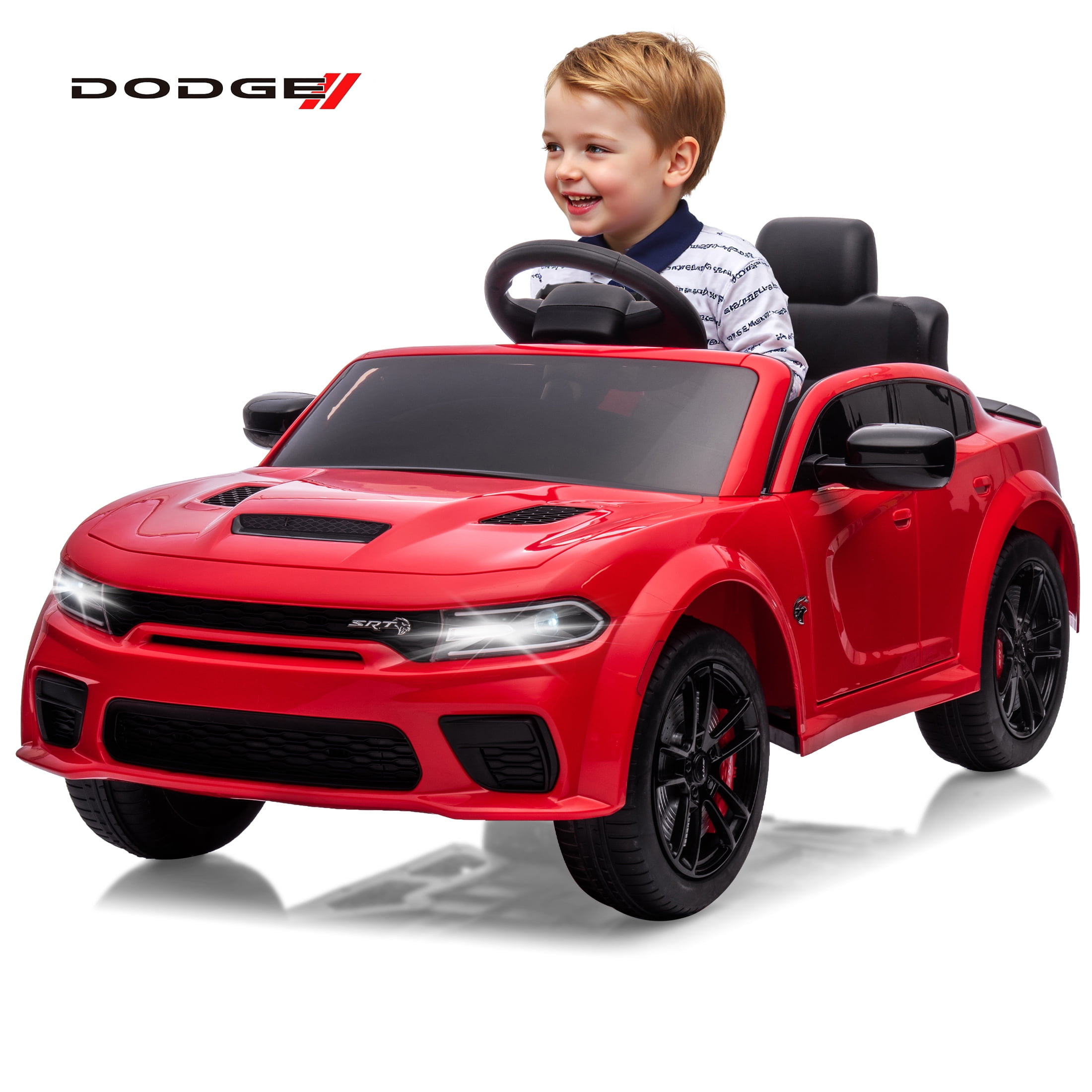 uhomepro Kids Electric Toy Dodge Charger SRT Hellcat 12V Ride on Car ...