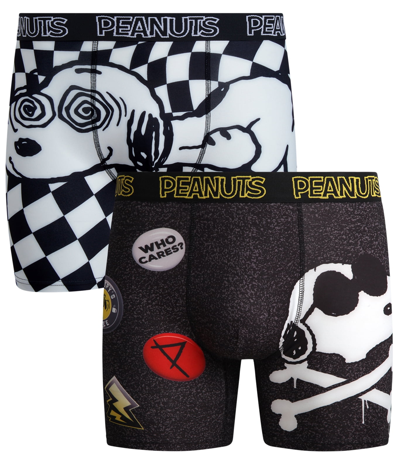 COCO BRANDS Mens Boxer Briefs - 2 Pack Peanuts Snoopy Soft Stretch ...