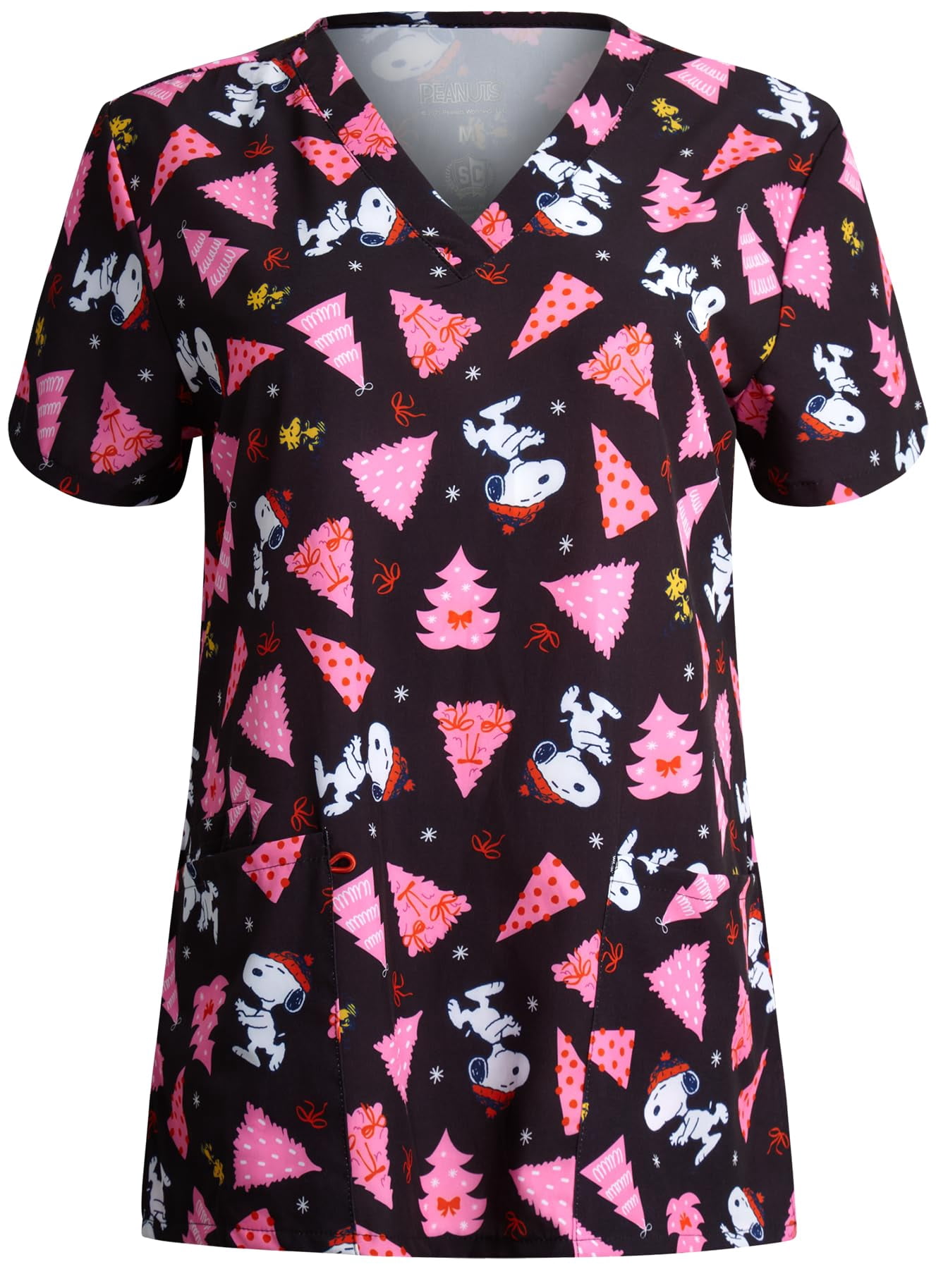 COCO BRANDS Womens Scrubs - Peanuts Snoopy V-Neck Scrub Medical Uniform ...