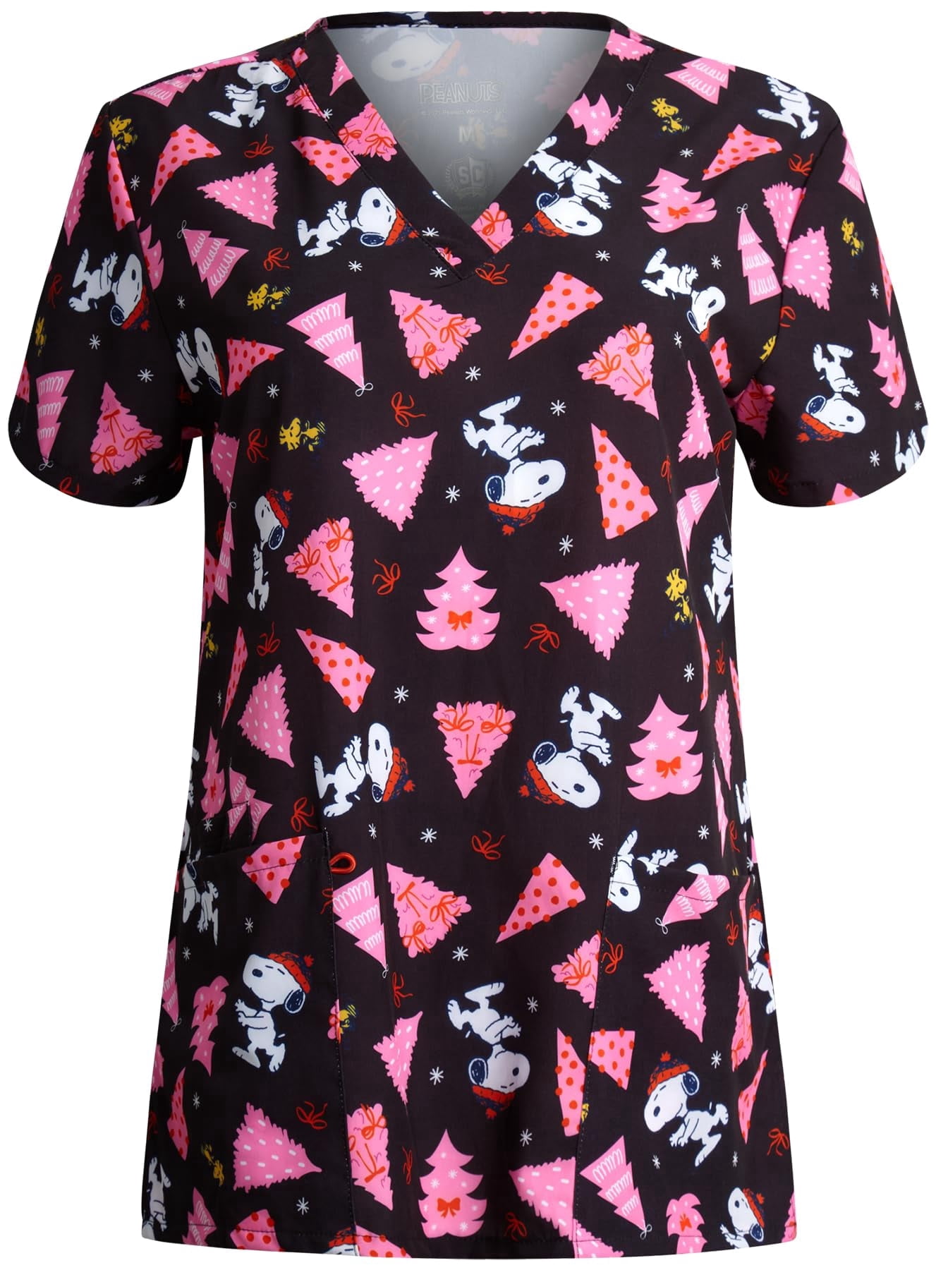 COCO BRANDS Womens Scrubs - Peanuts Snoopy V-Neck Scrub Medical Uniform ...