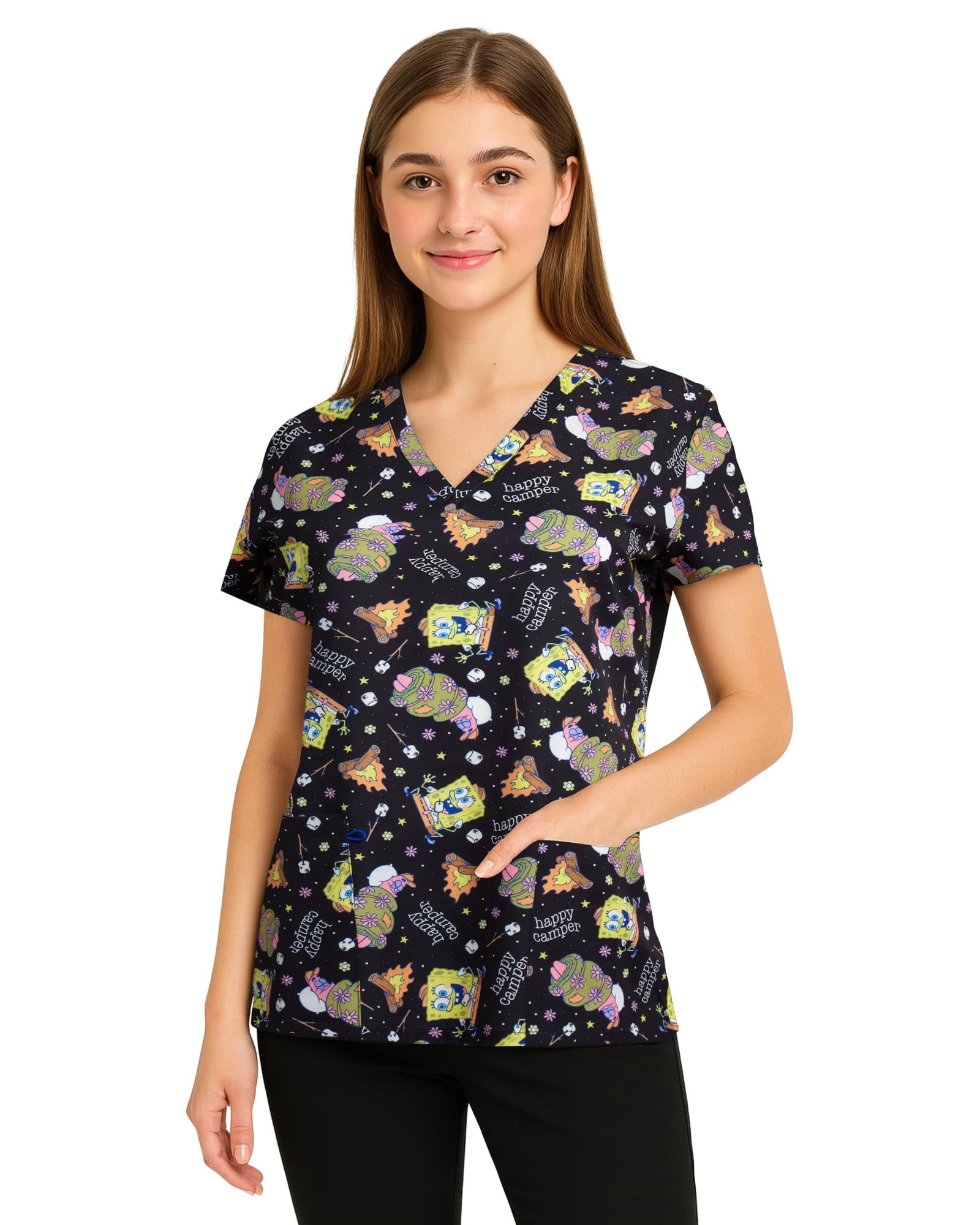 COCO BRANDS Womens Scrubs - V-Neck Scrub Medical Uniform Scrub Shirts ...