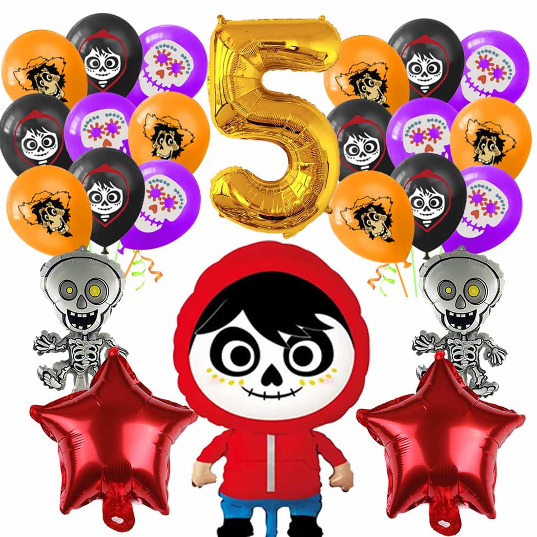 COCO Balloons Party Supplies 5th Big Number Decorations Decor Kit ...