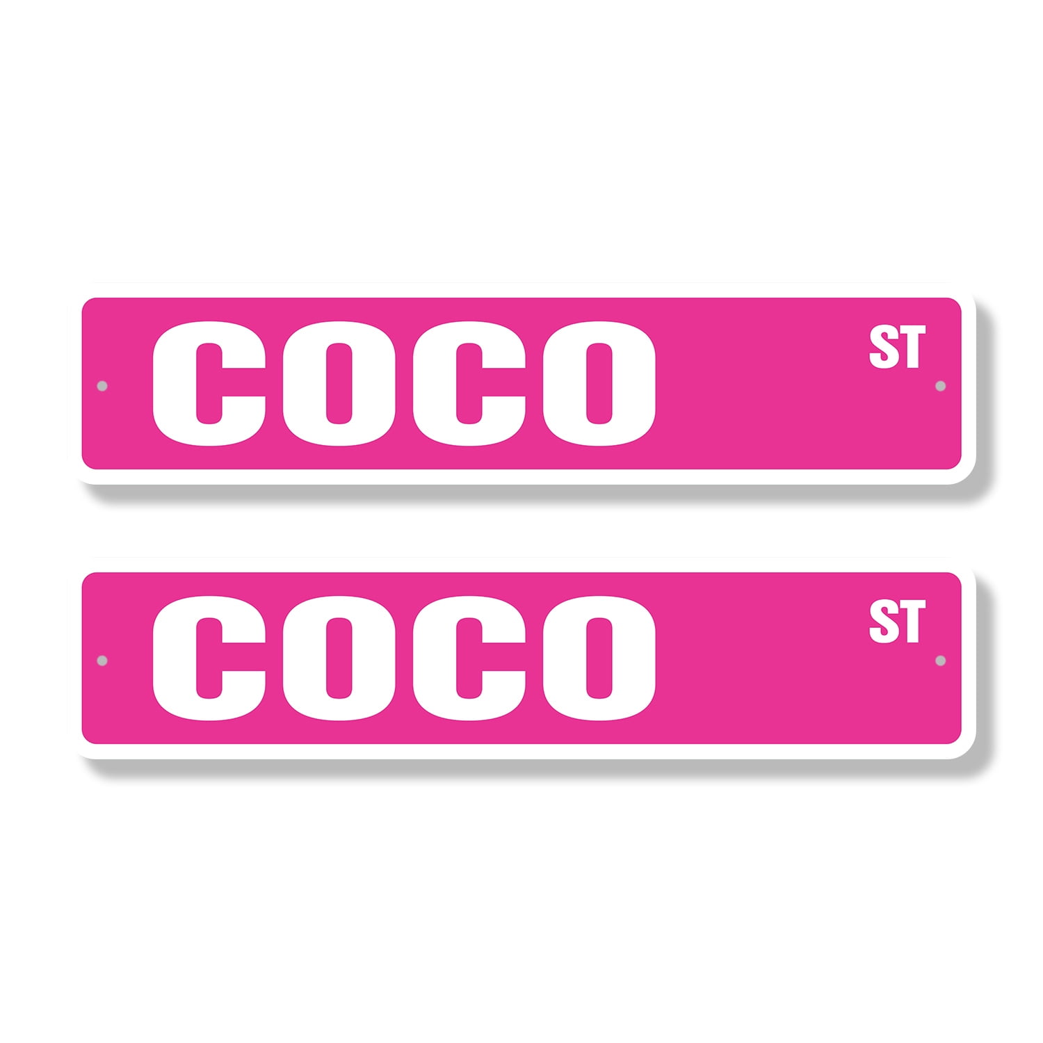 COCO Classic Street Sign (2 Pack) Childrens Name Room Sign Road Sign ...