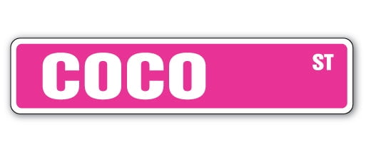 COCO Street Sign Childrens Name Room Sign | Indoor/Outdoor | 30" Wide ...