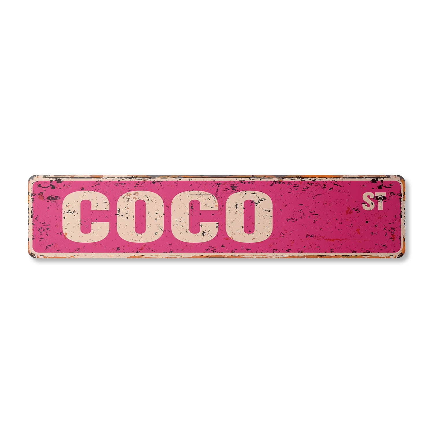 COCO Vintage Plastic Street Sign Childrens Name Room Sign | Indoor ...