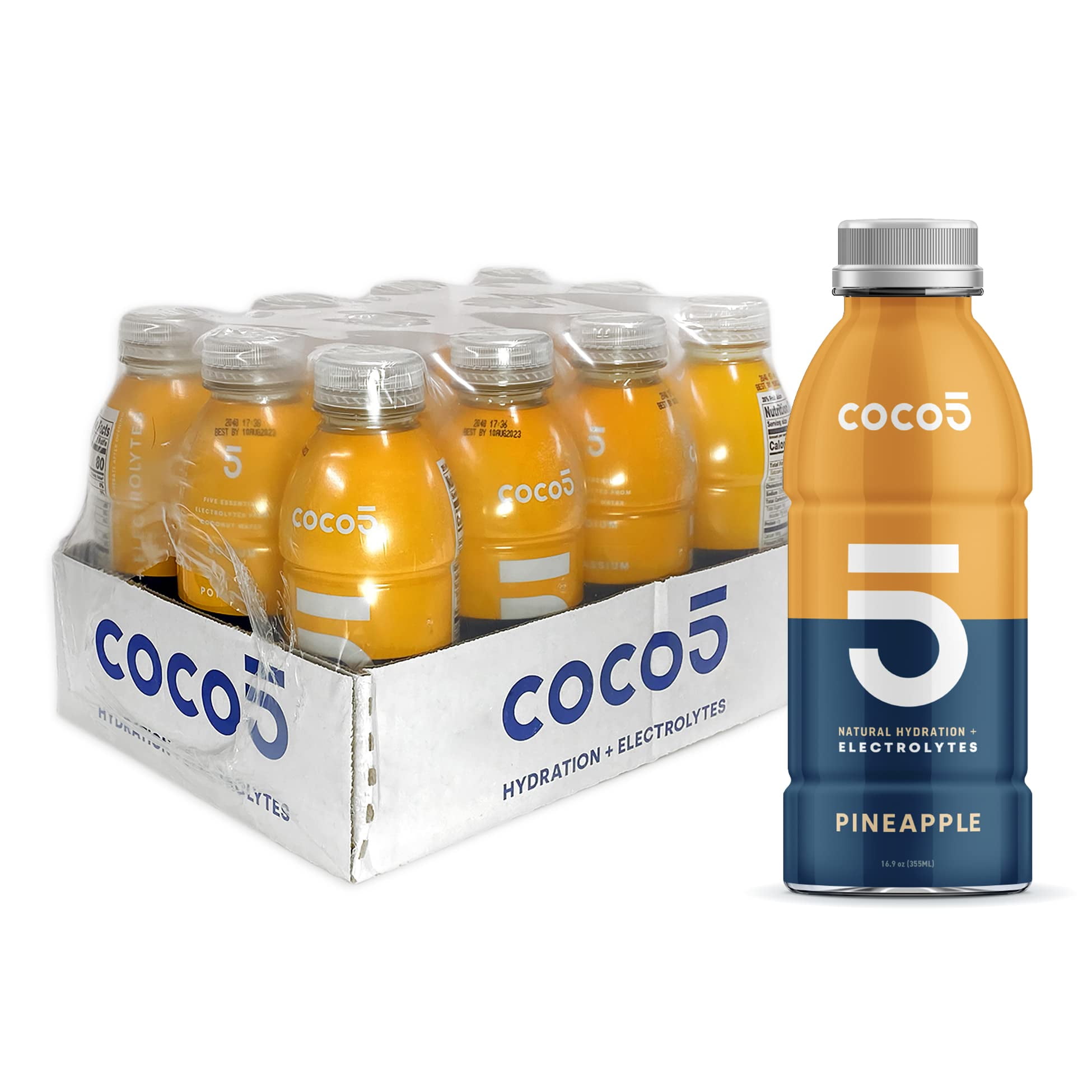 COCO5 Clean Sports Hydration Pineapple Flavor | 100% Natural | 50% Less Sugar | Nothing ...