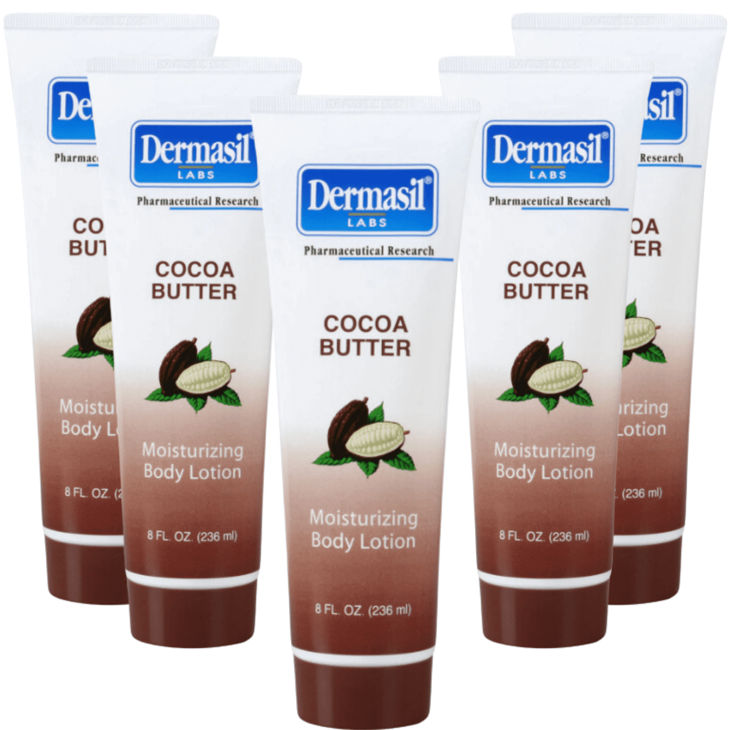 Dermasil Cocoa Butter Body Lotion 8 fl oz Pack of 6, Moisturizing ...