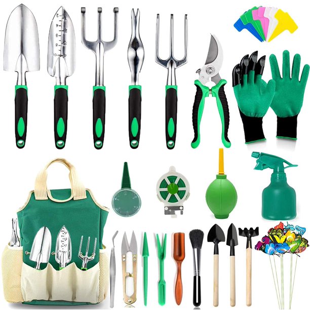 COCOBELA 111Pcs Garden Tools Set Succulent Tools Set, Heavy Duty ...