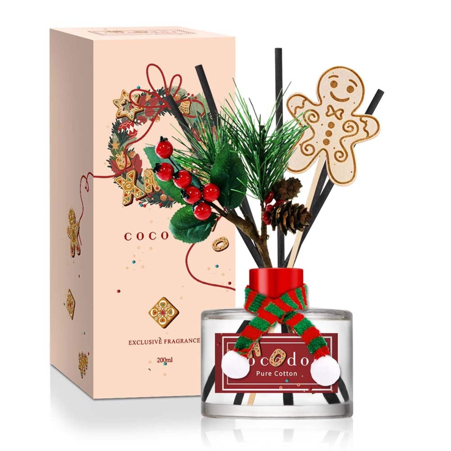 COCODOR Limited Edition Gingerbread Man Reed Diffuser/6.7oz(200ml)/1 ...