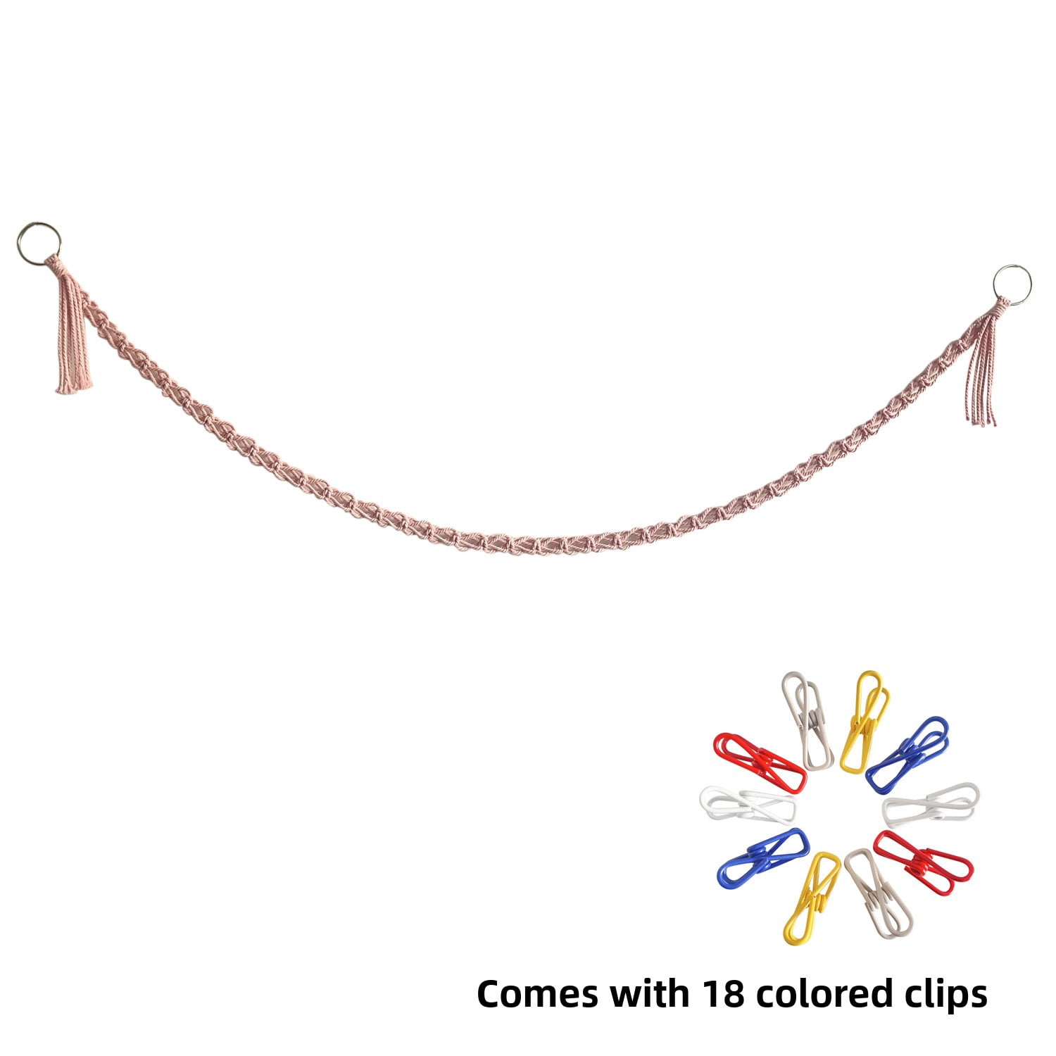 COCOER cotton rope woven plush toy mesh pocket, storage lanyard ...