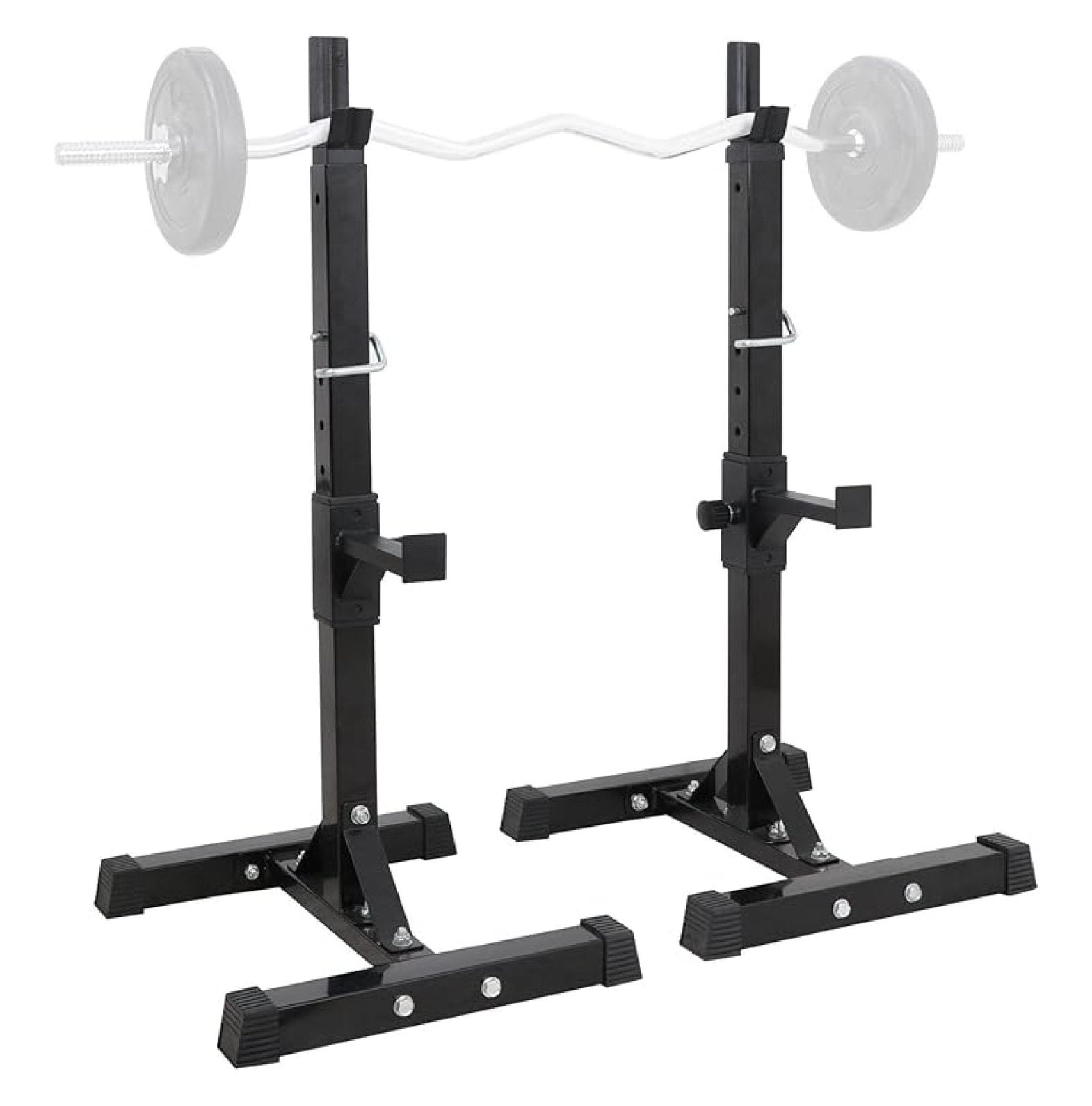 COCOKUN Adjustable Squat Barbell Rack Stand, Bench Press Rack for Home ...