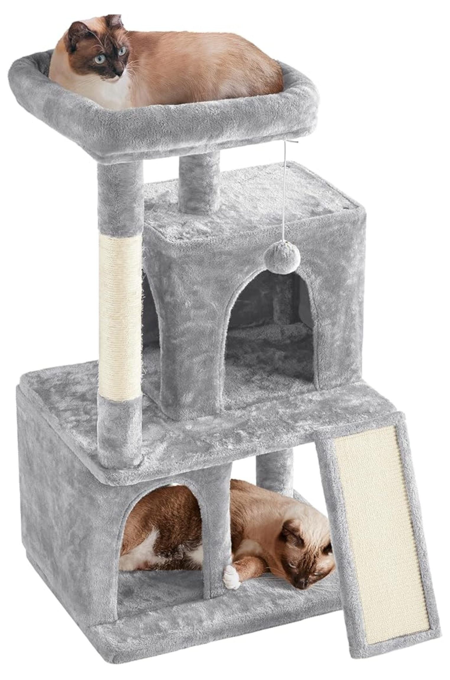 COCOKUN Cat Tree for Indoor Cats, 42in Cat Tower Condo with Oversized ...