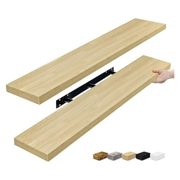 COCOKUN Floating Shelves for Wall - 48 Inch Long Bathroom Shelves, Wall ...