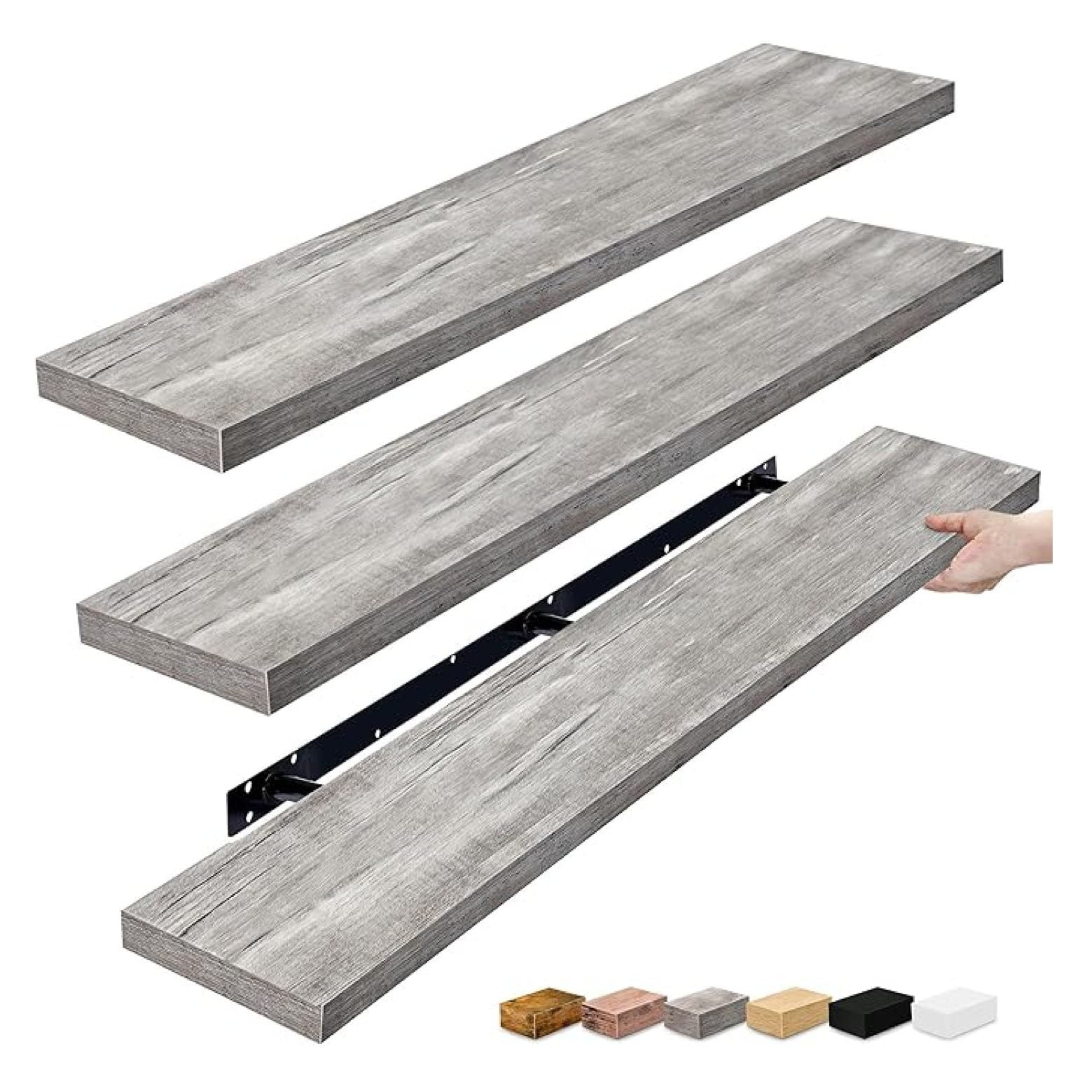 COCOKUN Floating Shelves for Wall - 55 Inch Extra-Long Bathroom Shelves ...