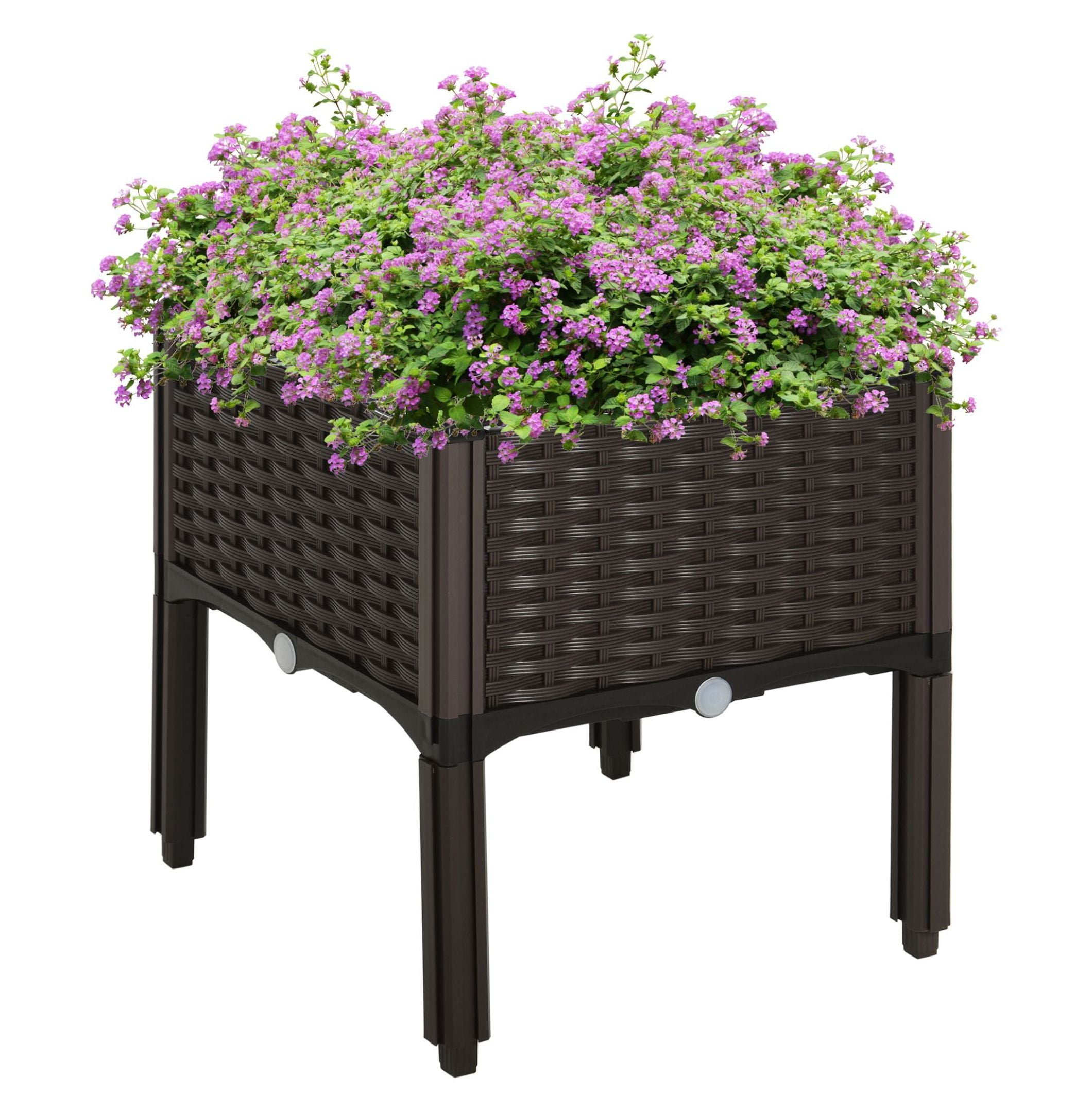 COCOKUN Raised Garden Bed 15x15, Self-Watering Plastic Planter Box ...