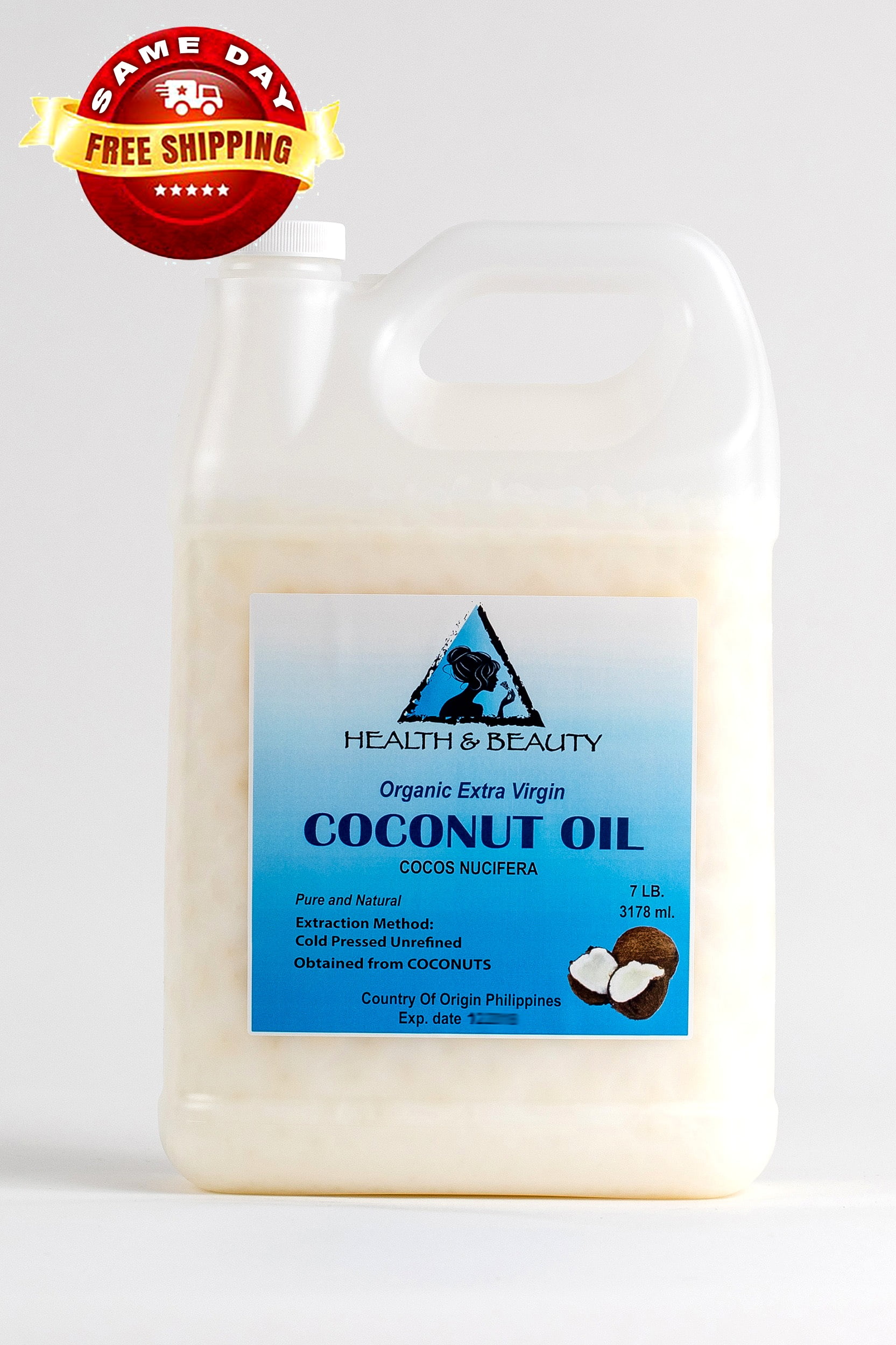 COCONUT OIL EXTRA VIRGIN UNREFINED ORGANIC CARRIER COLD PRESSED RAW ...