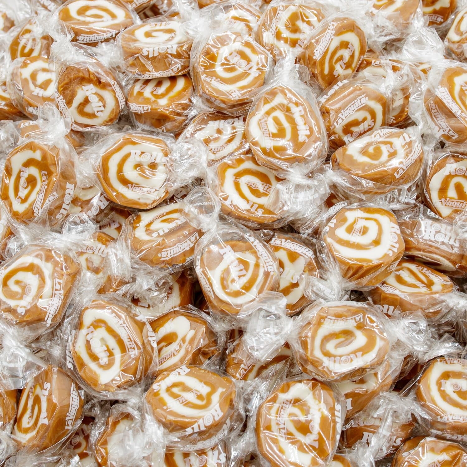 COCONUT ROLLS Caramel Candy 3 lb – Anti Melt Pack, Soft & Chewy, Old ...