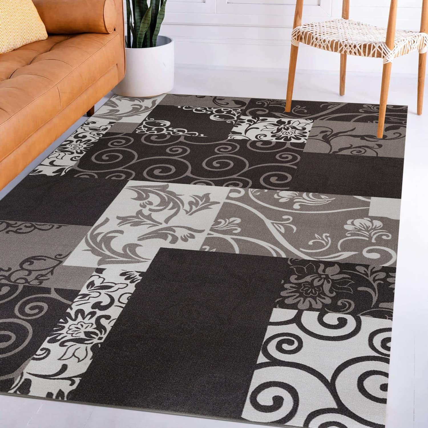 BY COCOON 4x6 Rugs for Living Room Low Pile Non Slip Machine Washable ...