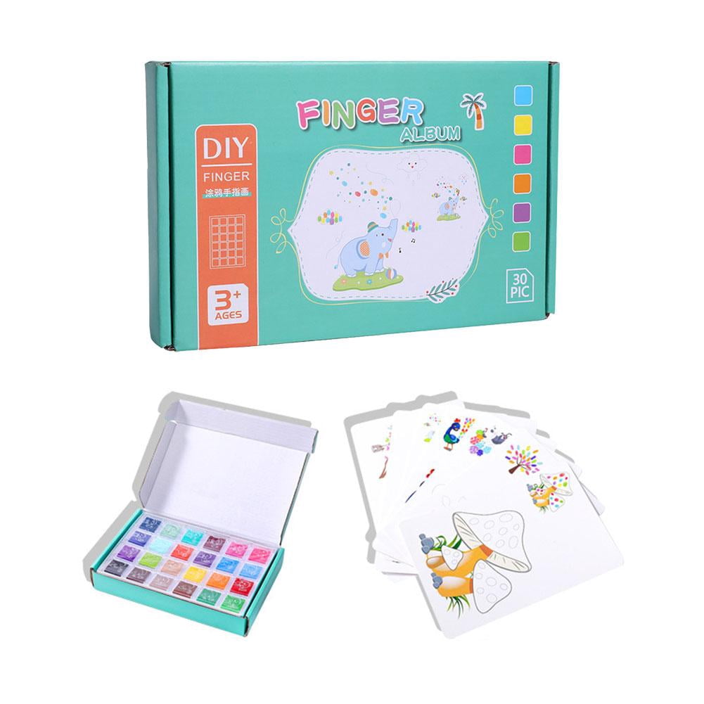COCOTINA 12/24 Colors Kids Finger Painting Kit Early Education Toys ...