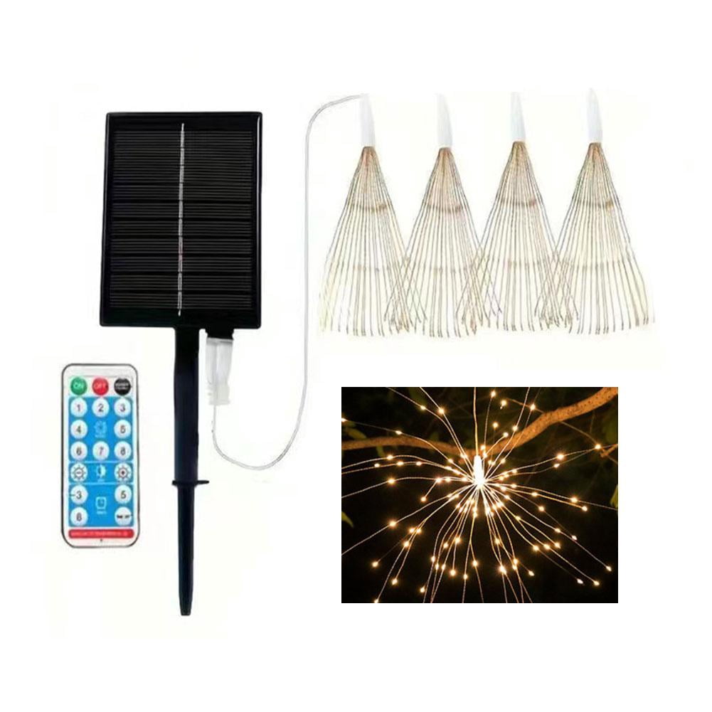 COCOTINA NEW LED Solar Hanging Firework Lights Outdoor Waterproof Decor ...
