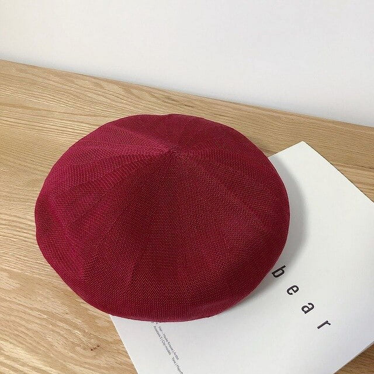 COCOpeaunt Autumn Winter Warm Beret Women Girls French Artist Beanie Hat Cap Red Black Purple ...