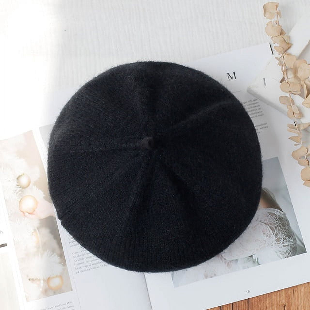COCOpeaunt Fashion Girl Beret French Artist Warm Knitting Winter Beanie Hat Retro Vintage Plain ...