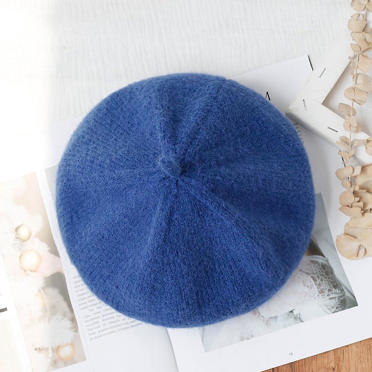 COCOpeaunt Fashion Girl Beret French Artist Warm Knitting Winter Beanie Hat Retro Vintage Plain ...