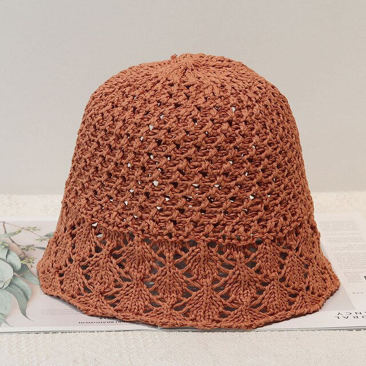 COCOpeaunt Hollow Breathable Summer Hats for Women Retro Flat Drooping ...