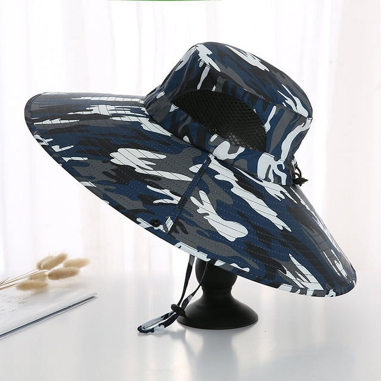 COCOpeaunt Mens Cap Summer Mesh Breathable Retro Bucket Hat Panama ...