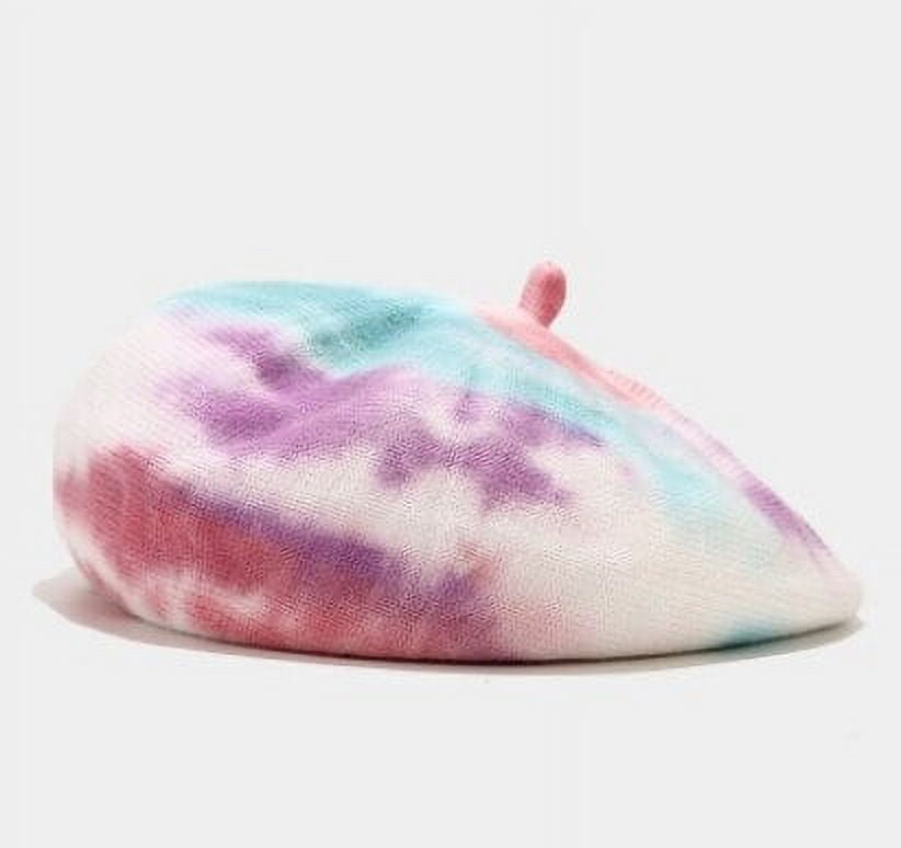 COCOpeaunt New Core-spun Yarn Autumn Winter Rainbow Color Berets French ...