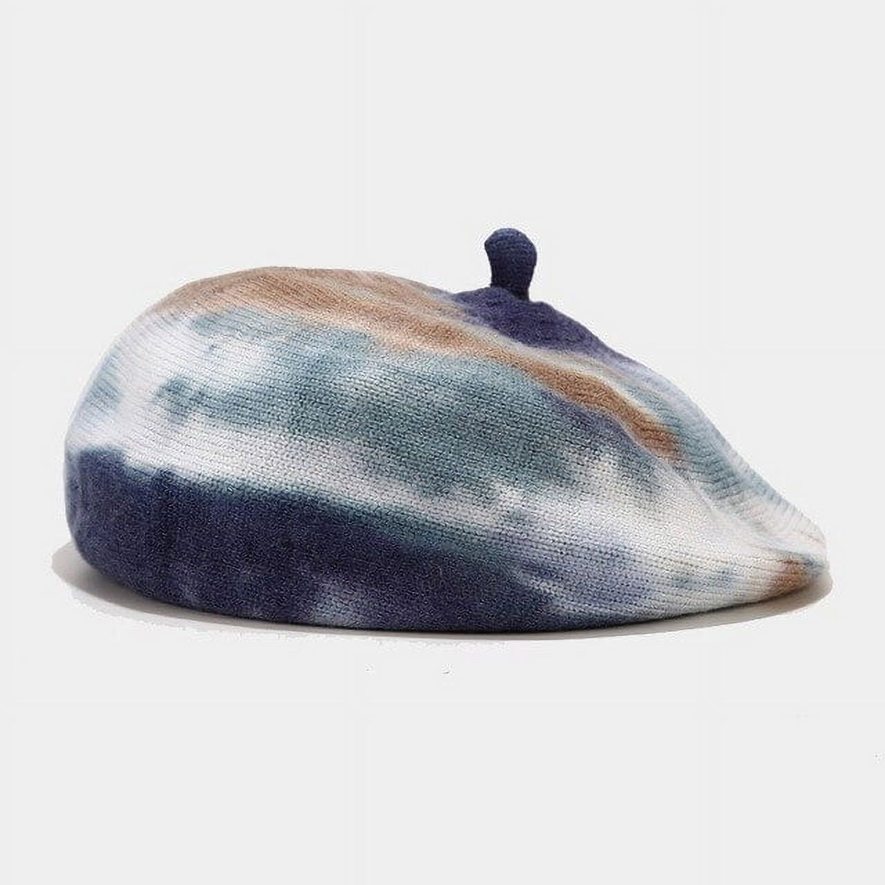 COCOpeaunt New Core-spun Yarn Autumn Winter Rainbow Color Berets French ...