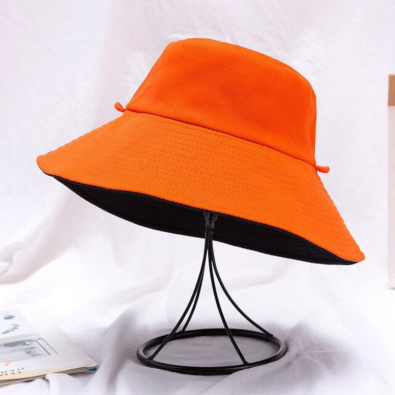 COCOpeaunt New Double-sided Bucket Hats Women Pure Color Sun Hat Basin ...