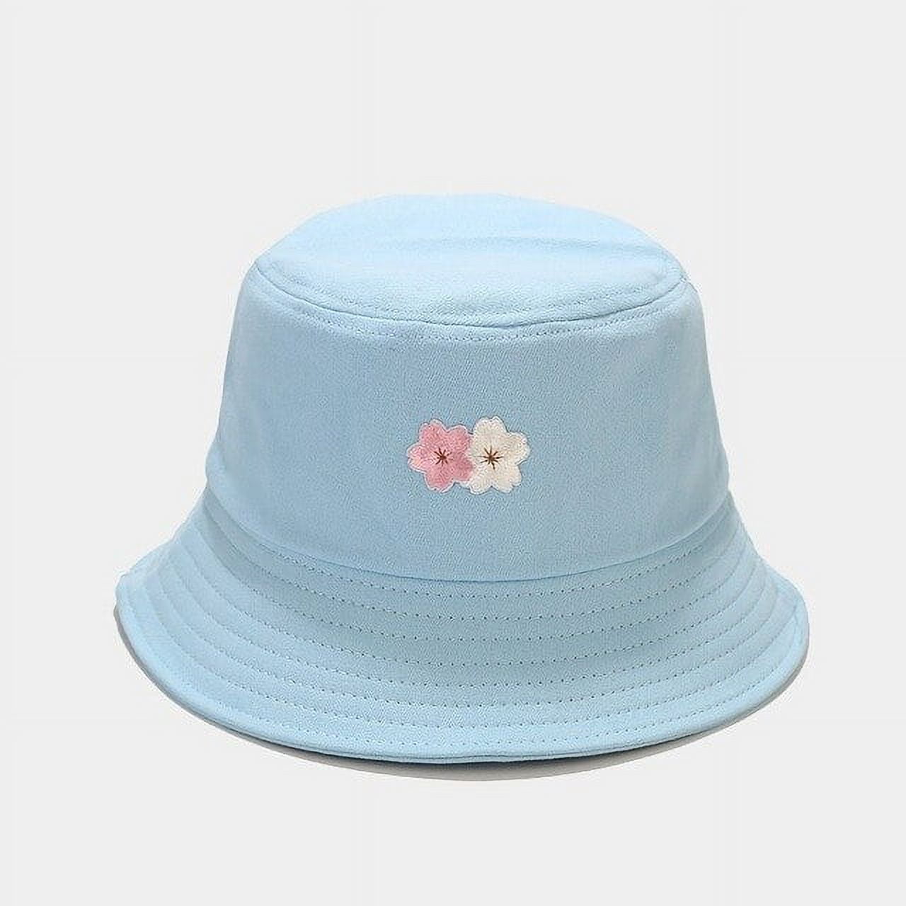 COCOpeaunt New Fashion Cherry Blossoms Panama Hat Rose Flower Bucket ...